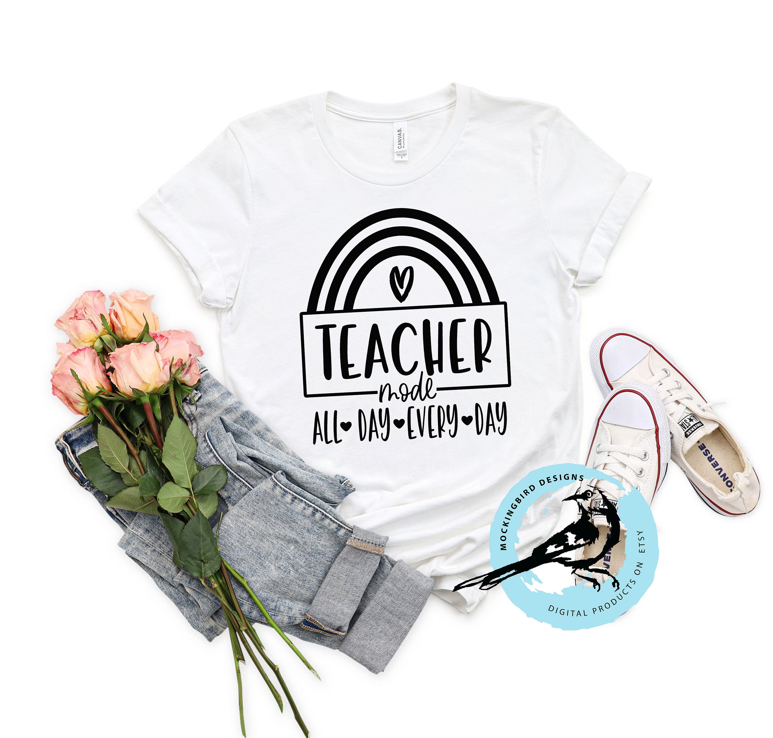 Teacher Svg Teacher Mode Svg Teacher Shirt Svg Back to | Etsy