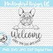 French Bulldog Svg, Frenchie Welcome Svg, Dog Hair Svg, Door Round Svg ...