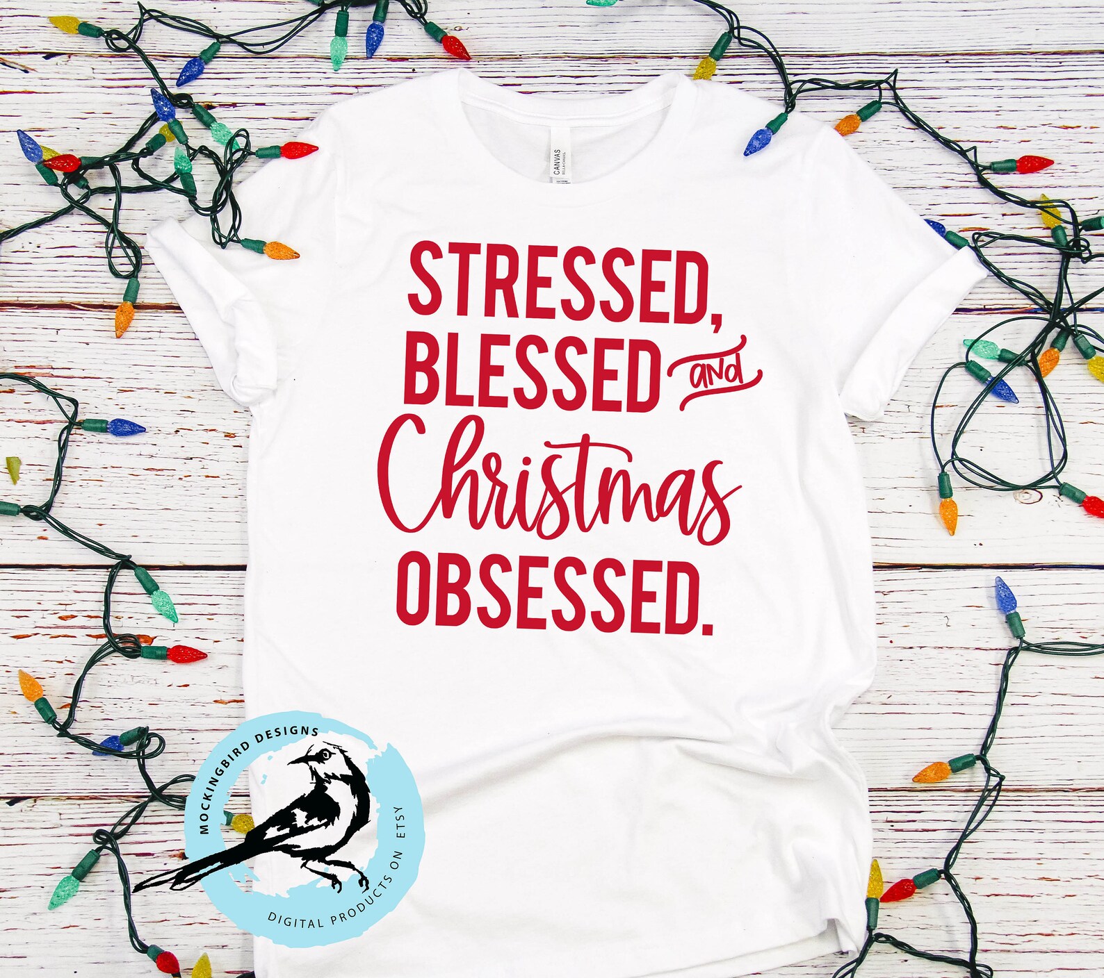 Christmas Svg Stressed Blessed and Christmas Obsessed Svg - Etsy