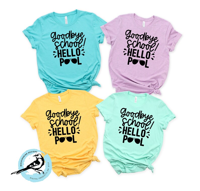 Teacher Svg Goodbye School Hello Pool Svg Summer Vacation - Etsy