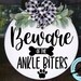 Digital Beware of the Ankle Biters Svg, Dog Svg, Door Round Svg, Front ...