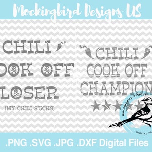 Chili Svg, Chili Cook off Winner and Chili Cook off Loser Svg Bundle- 2 ...