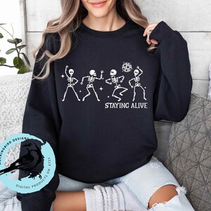 Halloween Svg, Staying Alive Svg, Dancing Skeletons Svg, Funny ...