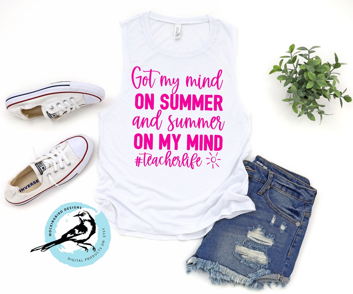 Teacher Svg Mind on Summer Svg Summer on My Mind Svg Summer - Etsy