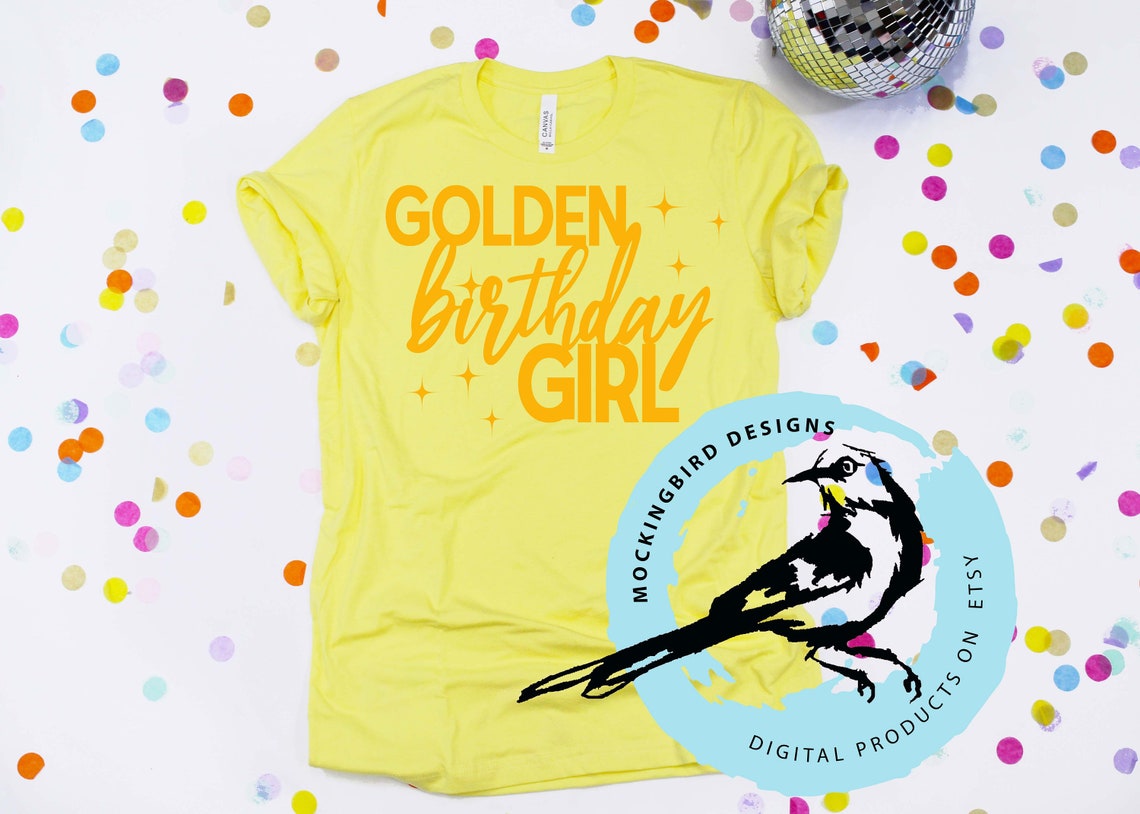 Digital Golden Birthday Girl and Boy SVG Birthday Svg Golden | Etsy