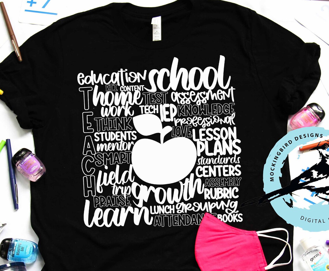 Digital Teacher Word Art SVG Teacher Svg Word Art Svg | Etsy