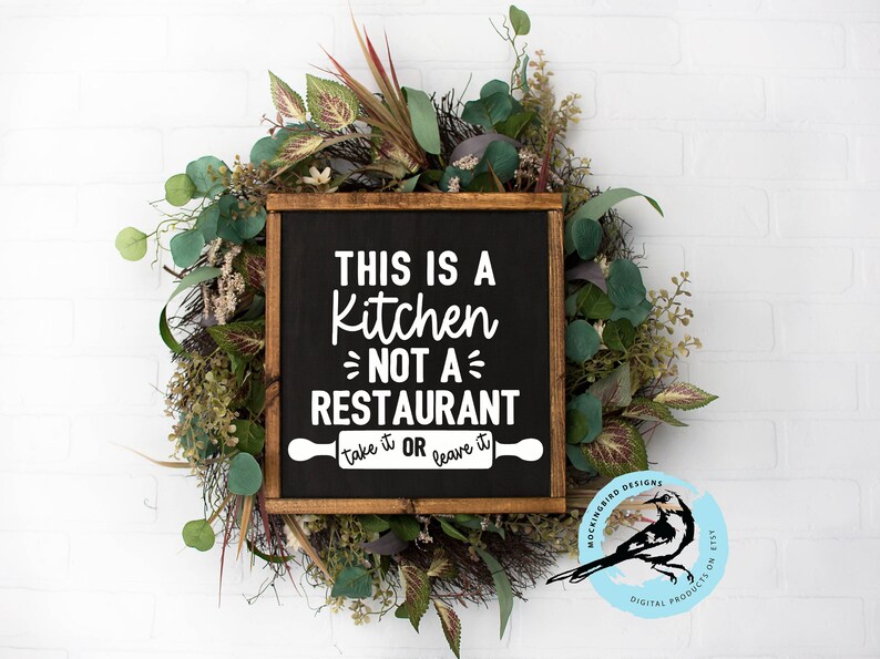 Kitchen svg Farmhouse sign This is a Kitchen not a | Etsy