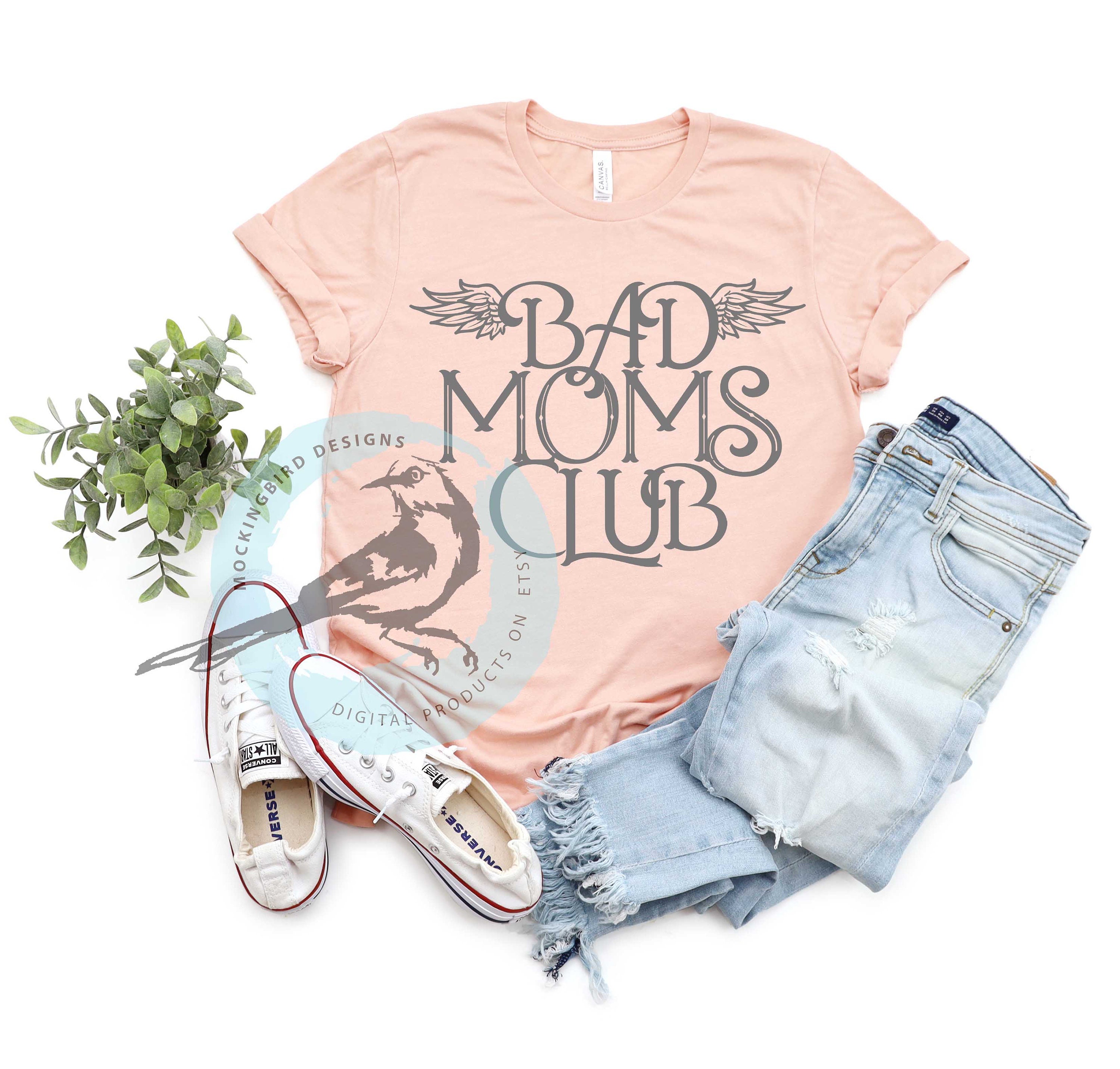 Digital Bad Moms Club SVG Mom Svg Drinking Svg Cool Mom - Etsy