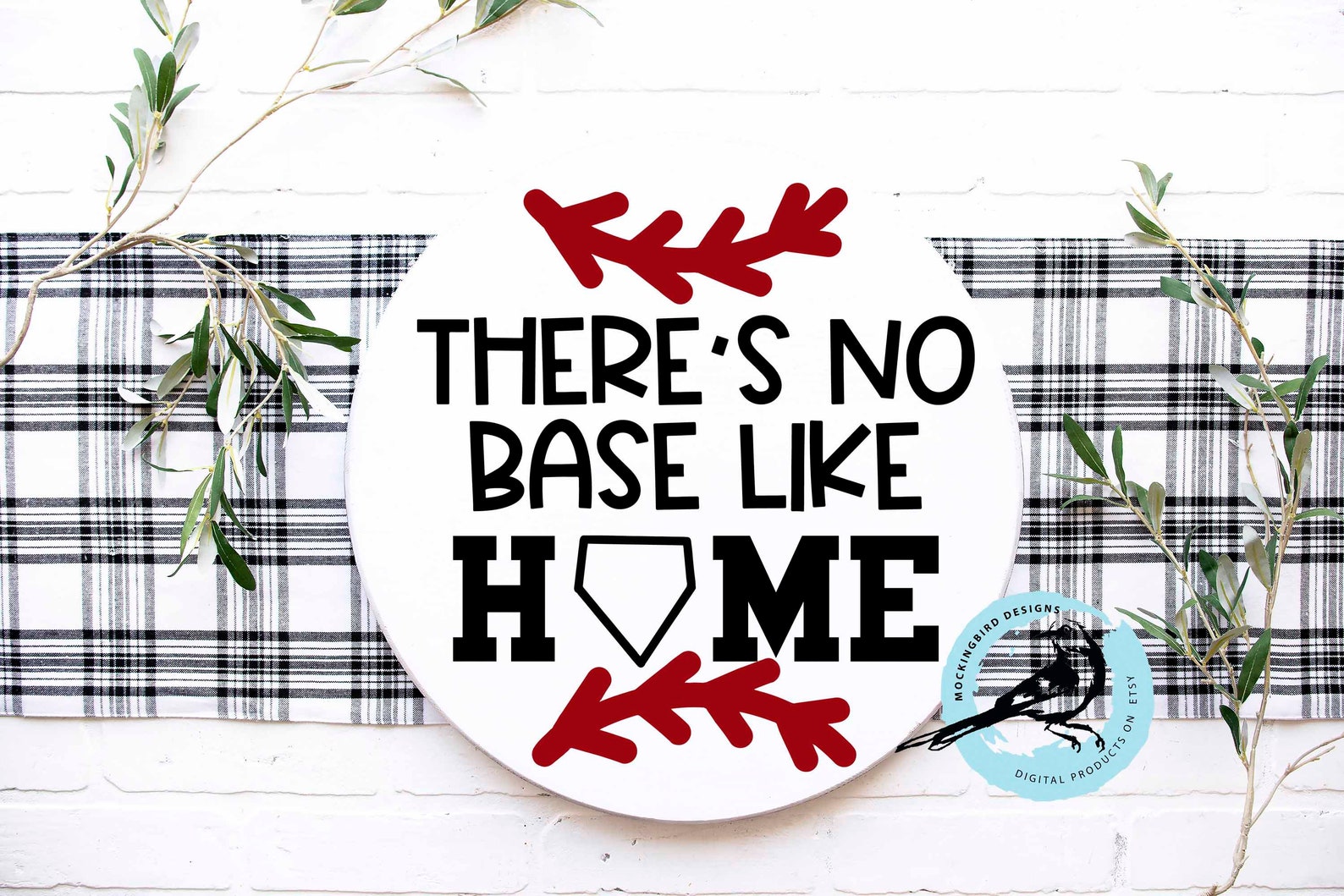 Digital There's No Base Like Home Svg Welcome Svg Door - Etsy