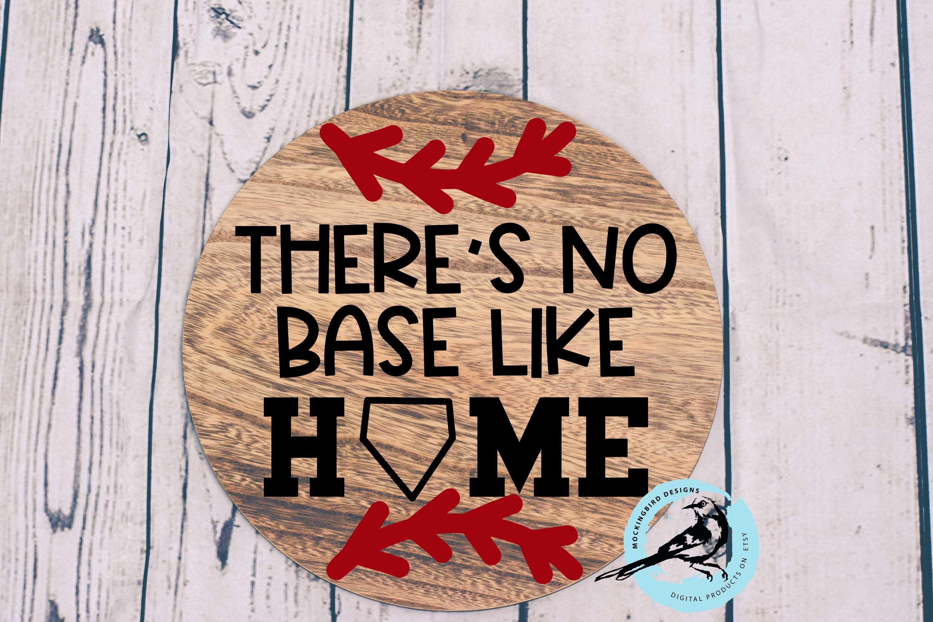 Digital There's No Base Like Home svg Welcome svg Door | Etsy