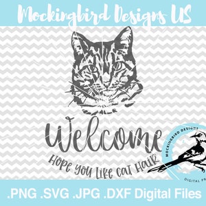 Digital Cat Svg, Cat Welcome Svg, Cat Hair Svg, Door Round Svg, Welcome ...