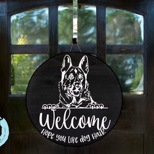 German Shepherd Svg, German Shepherd Welcome Svg, Dog Hair Svg, Door ...