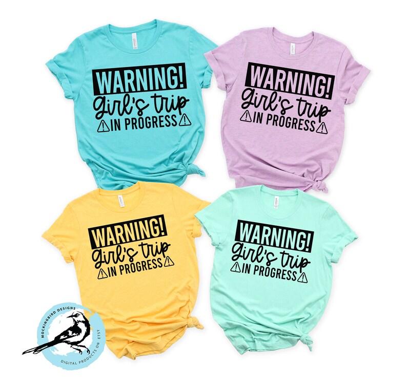 Girlfriend Svg Warning Girl's Trip in Progress SVG - Etsy