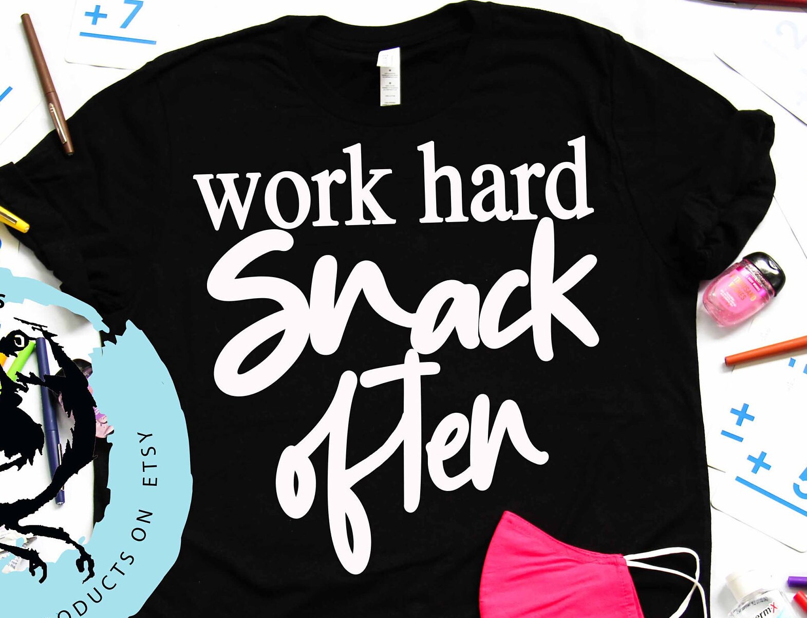Digital Work Hard Snack Often SVG Design Sign Svg Work Hard - Etsy