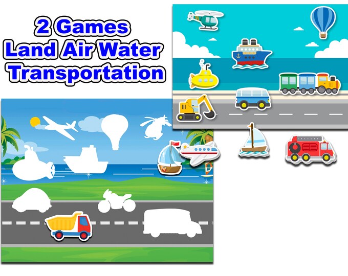 Air Land Sea Activity, Transportation Sorting Game, Preschool ...