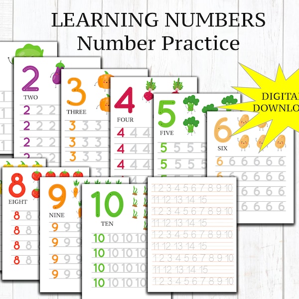 Number Practice 0 10 Counting 0 10 Number Worksheets Tracing Math ...
