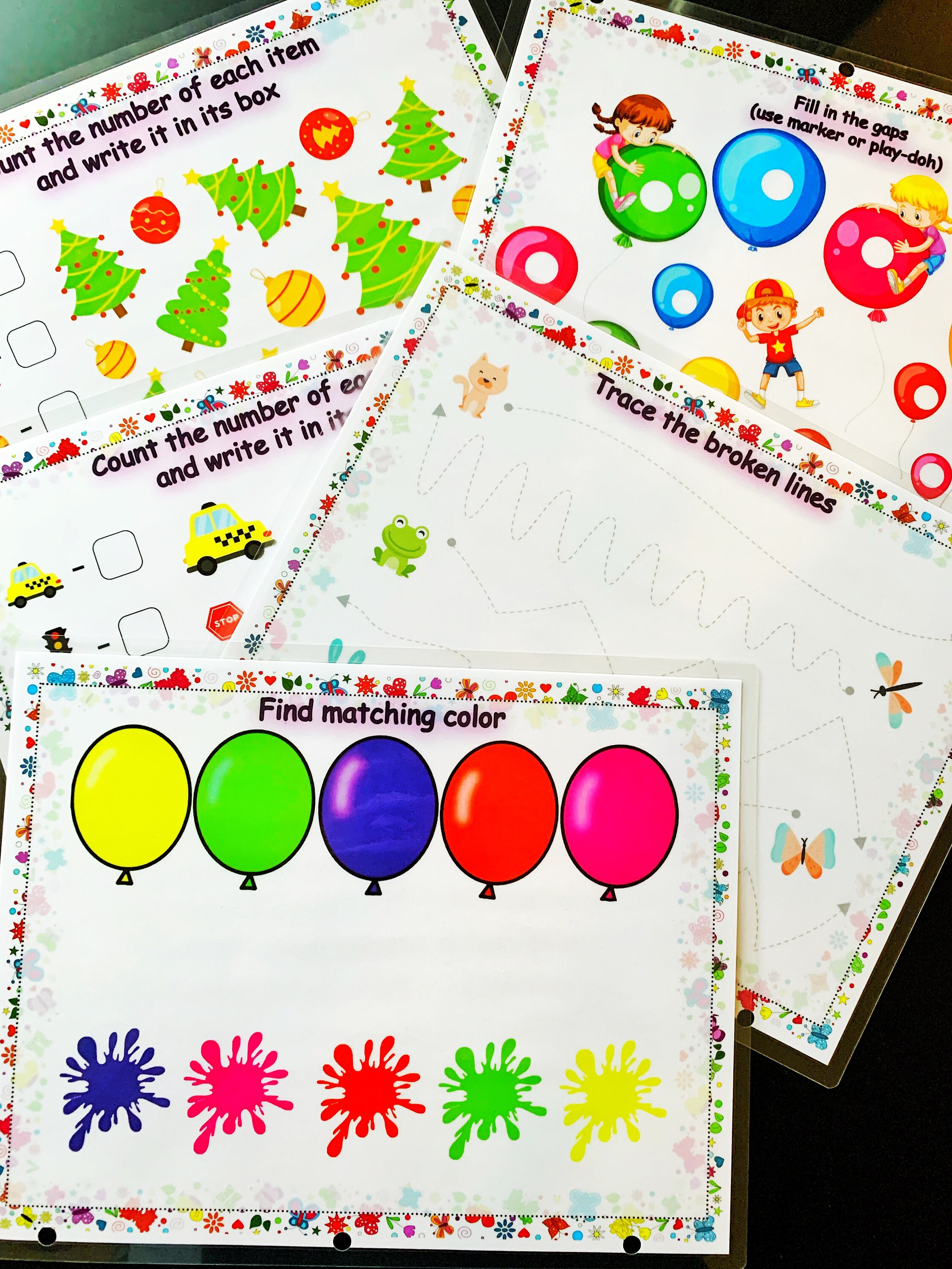 Toddler Learning Binder Digital Download Fine Motor Skills Learning ...