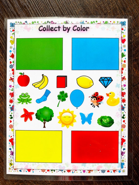 Toys & Games Velcro Toddler Learning Binder 3D Printable Laminated 5 ...