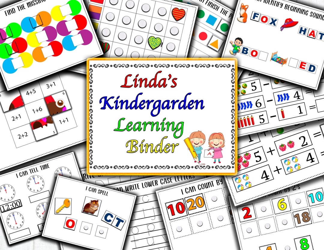 Personalized Kindergarten Binder 3D Printed Laminated Fine Motor Skills ...