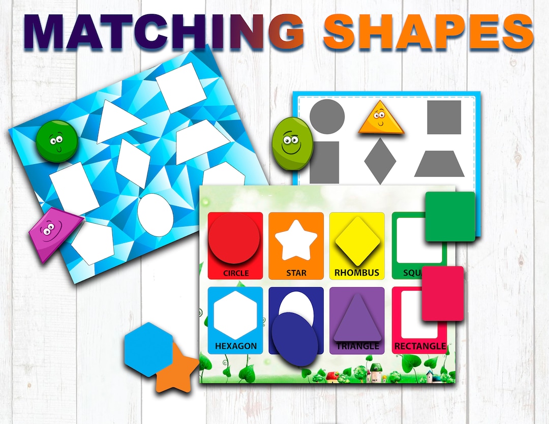 Shapes Matching Activity: Montessori Toddler Learning Printable ...