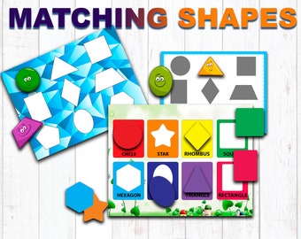 Shape Matching Game Busy Binder Learning Educational Activity ...