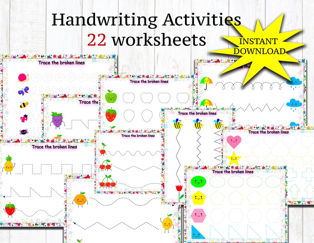 Handwriting Practice Bundle, Writing Tracing Worksheet, Homeschool ...