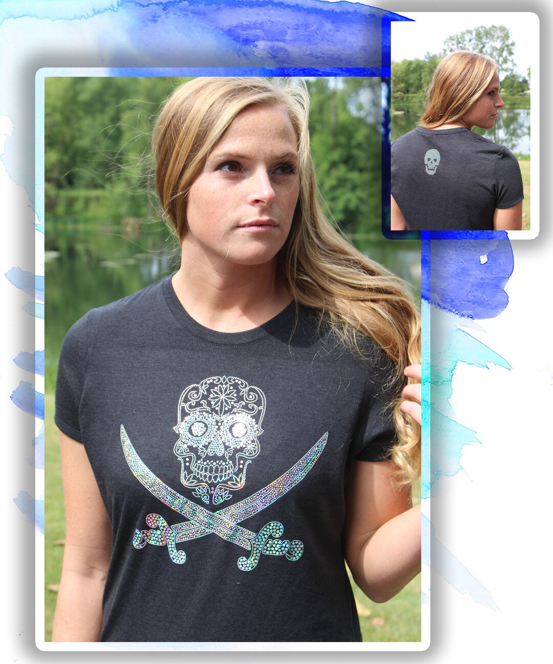 Sugar Skull Shirt, Skull Tshirt, Skull Hoodie, Skull Sparkle, Skull ...