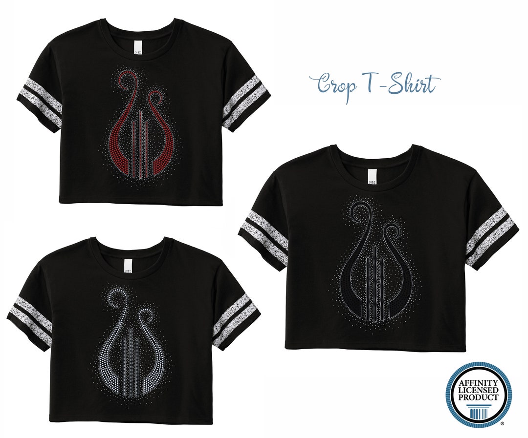 AXO Alpha Chi Omega Lyre With Sparkle Crop T-shirt - Etsy