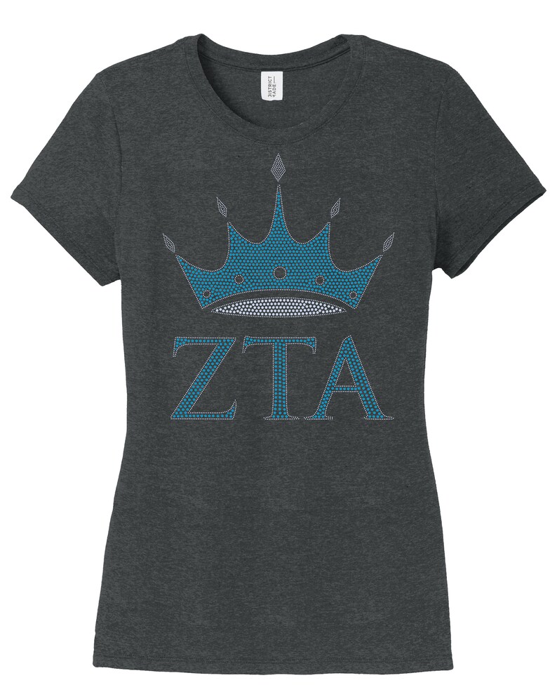ZTA Zeta Tau Alpha Crown and Letters Ladies T-shirt - Etsy