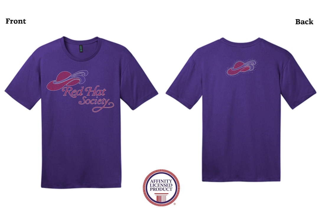 Red Hat Society Logo Tshirt, Red Hat Society, Red Hat Tshirt, Red Hat ...