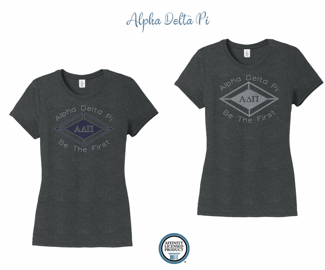ADP Alpha Delta Pi Diamond With Text Ladies T-shirt - Etsy