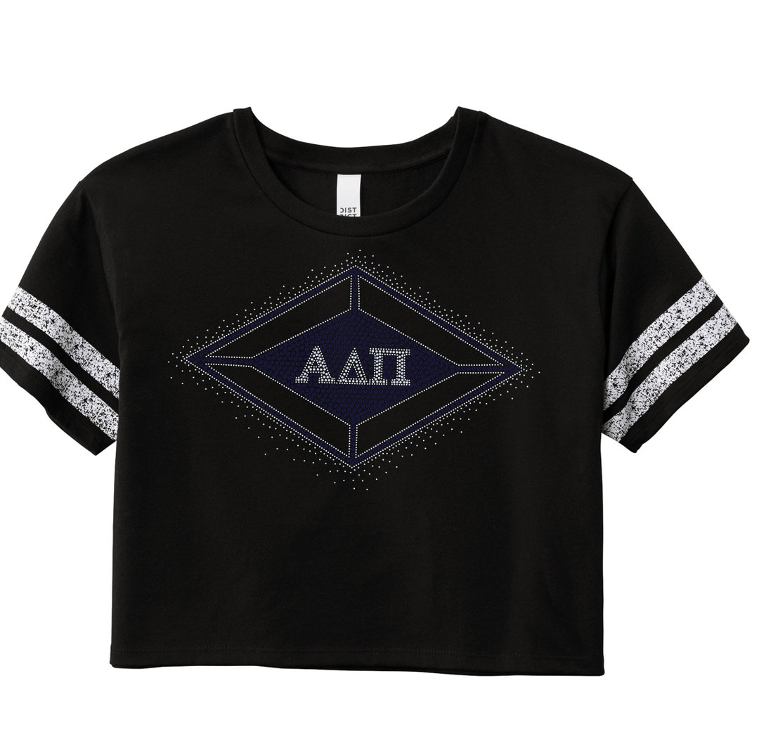 ADP Alpha Delta Pi Diamond With Sparkle Crop T-shirt - Etsy
