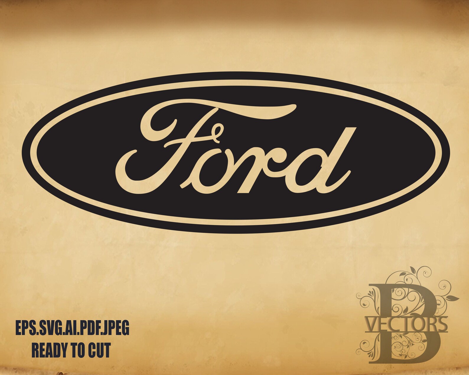 Ford logo vector SVG EPS AI Vector Cut Files Monogram Cuttable | Etsy