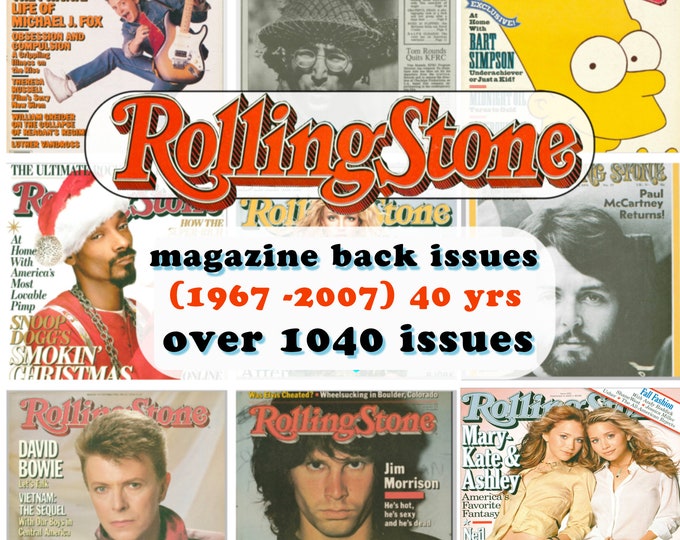 Rolling Stone Magazine - Etsy