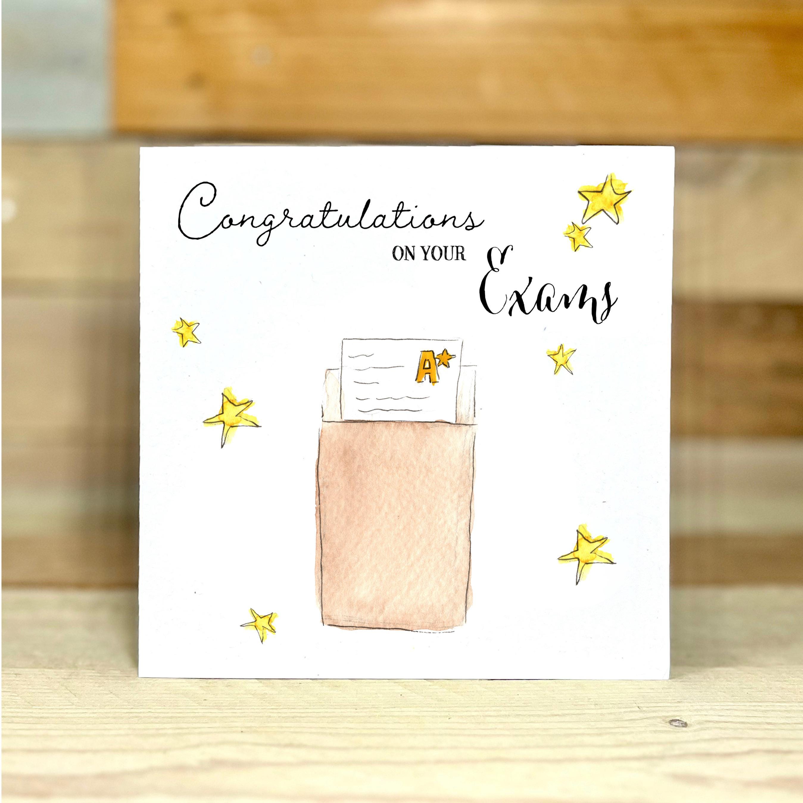 Personalised Exam Congratulations Card | a Level Results, Exam Success ...