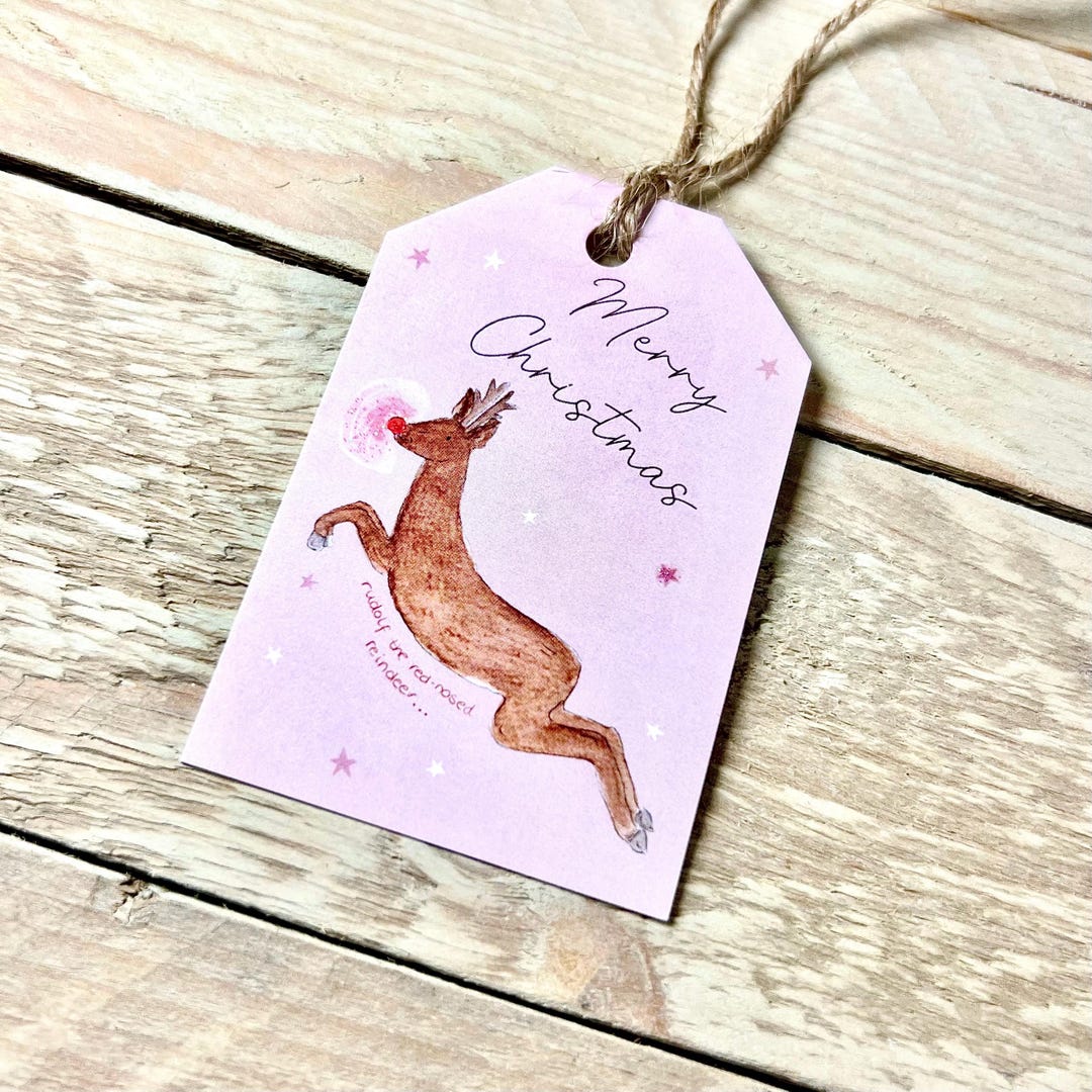 Rudolf Christmas Gift Tags | Christmas Present Tags, Tags Christmas ...