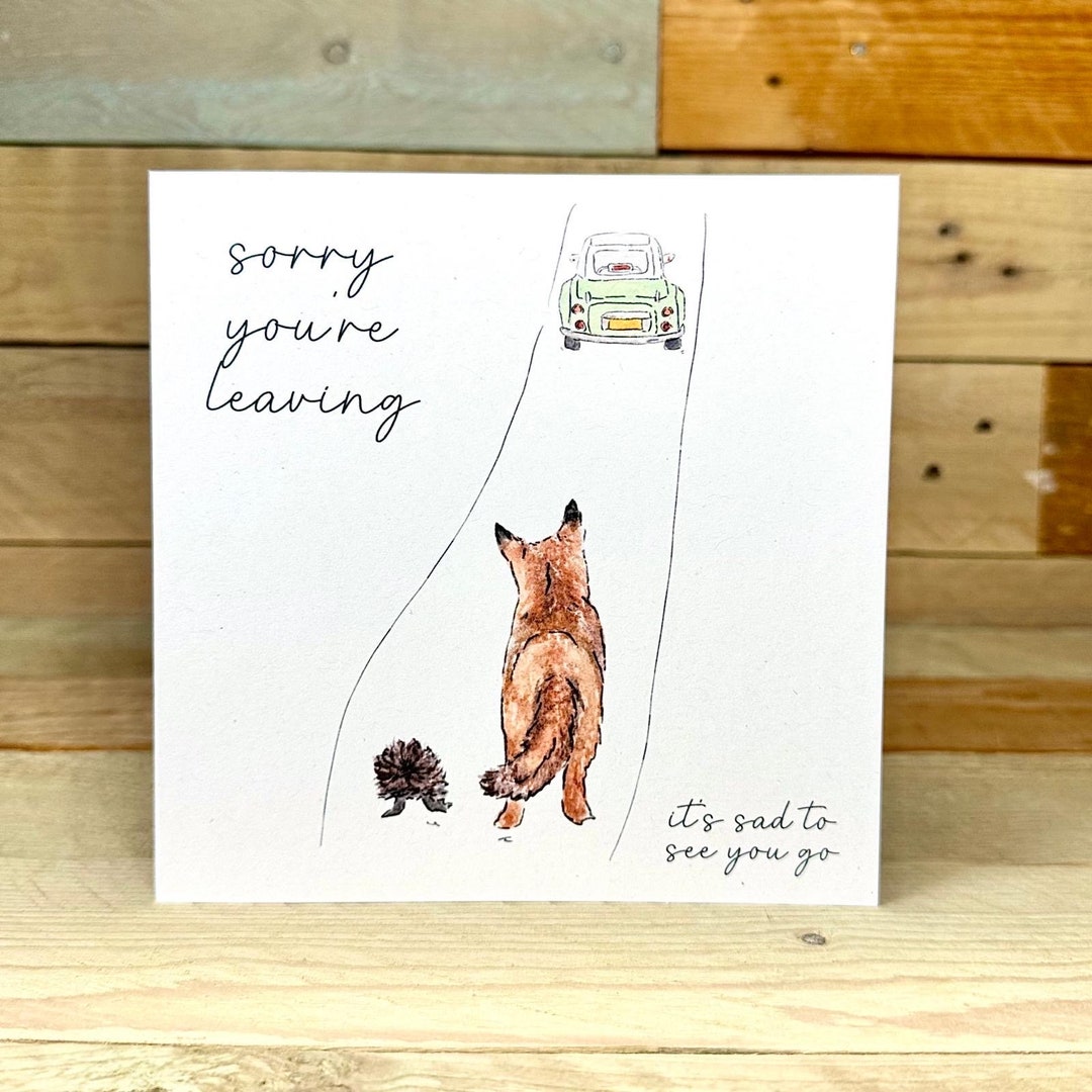 Leaving Card Moving Away Card, Farewell Greeting Card , Goodbye Card ...