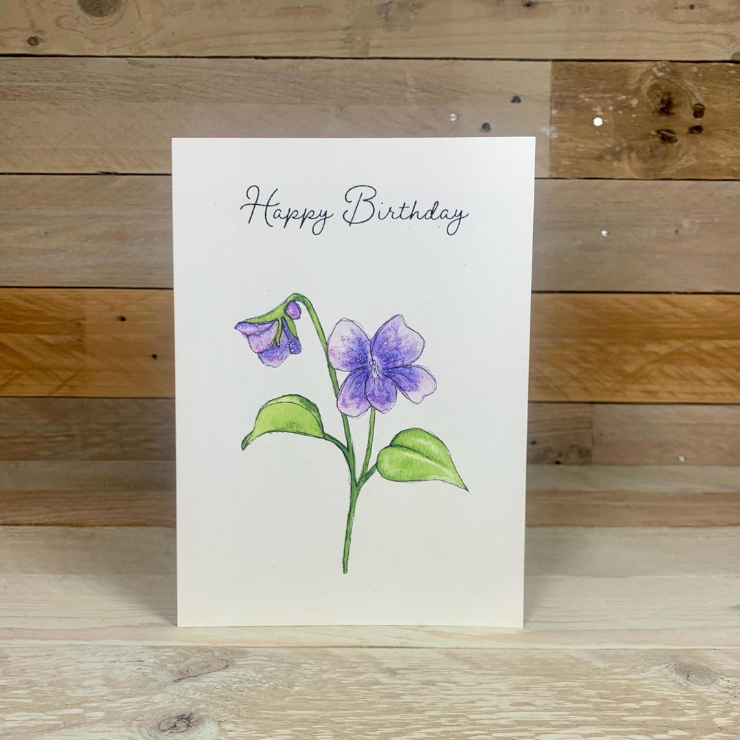 Personalised Violet Birthday Card | - Etsy