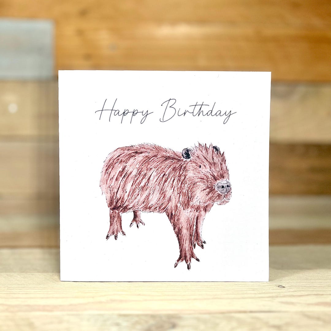 Personalised Capybara Birthday Card | Birthday Card for Her, Daughter ...