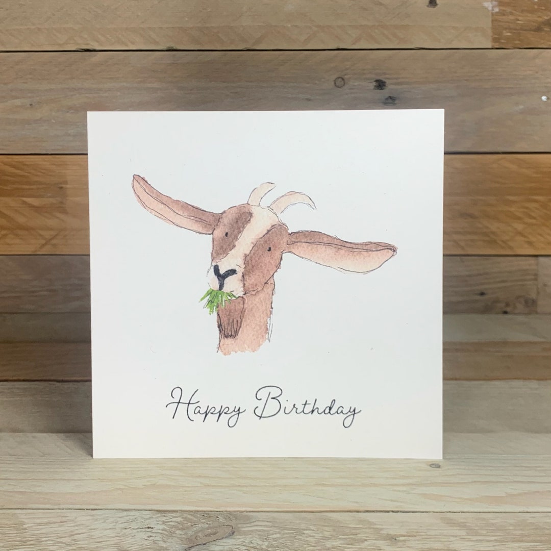 Personalised Goat Birthday Card | Greatest of All Time, Happy Birthday ...