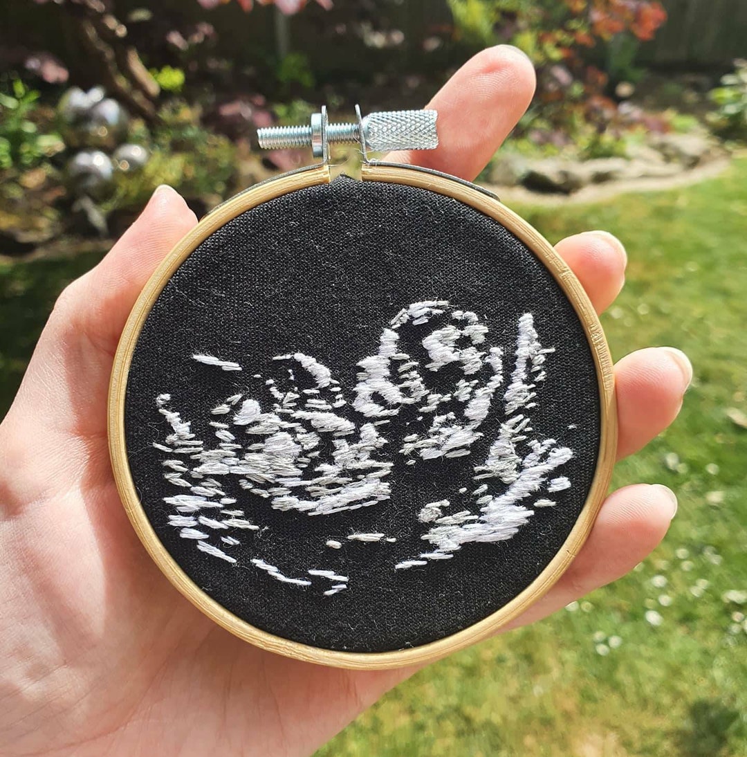 Hand Embroidered Baby Scan | New Baby Gifts | Baby Flower Gift | Baby ...