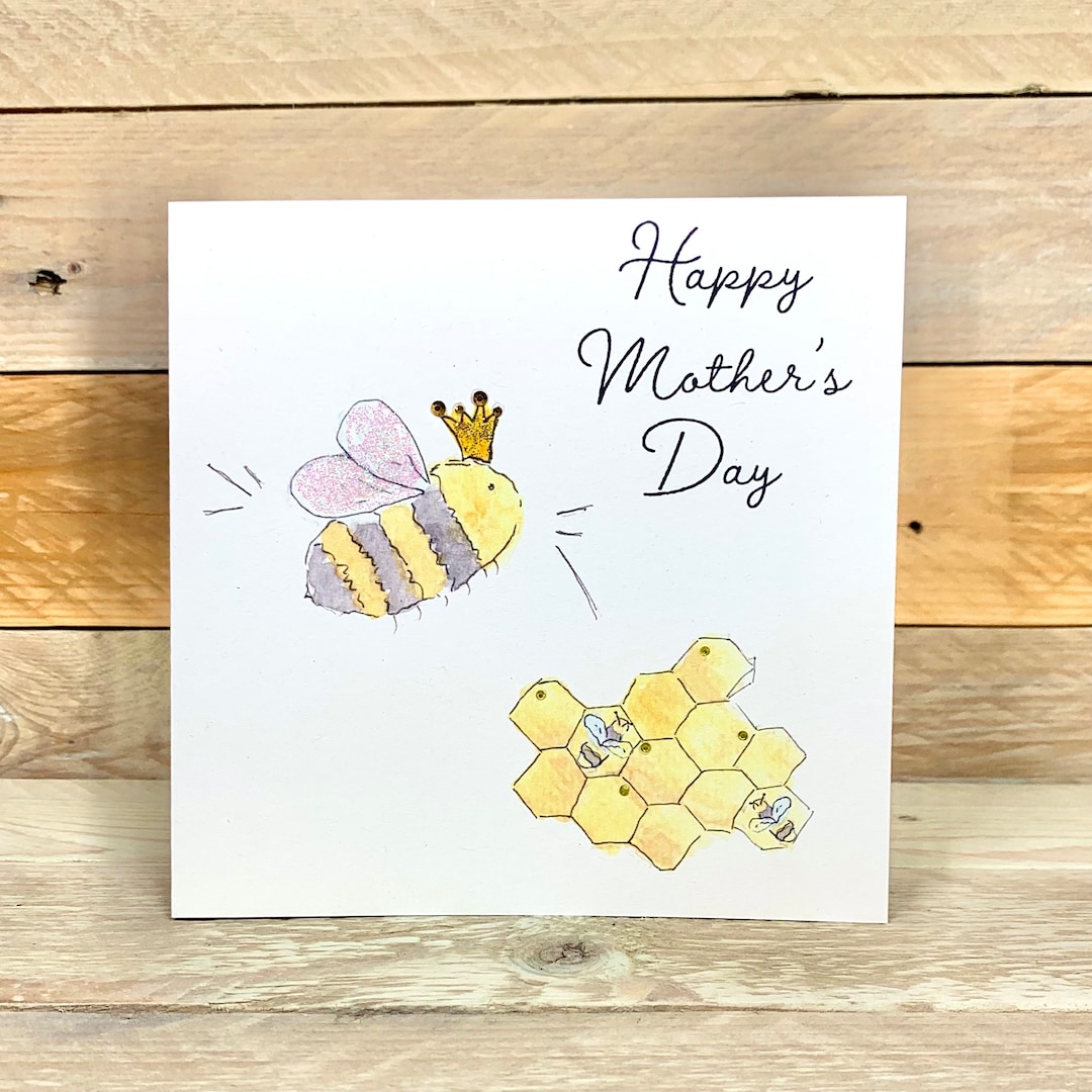 Queen Bee Mother's Day Card Happy Mothers Day, Bee Mothers Day Card ...