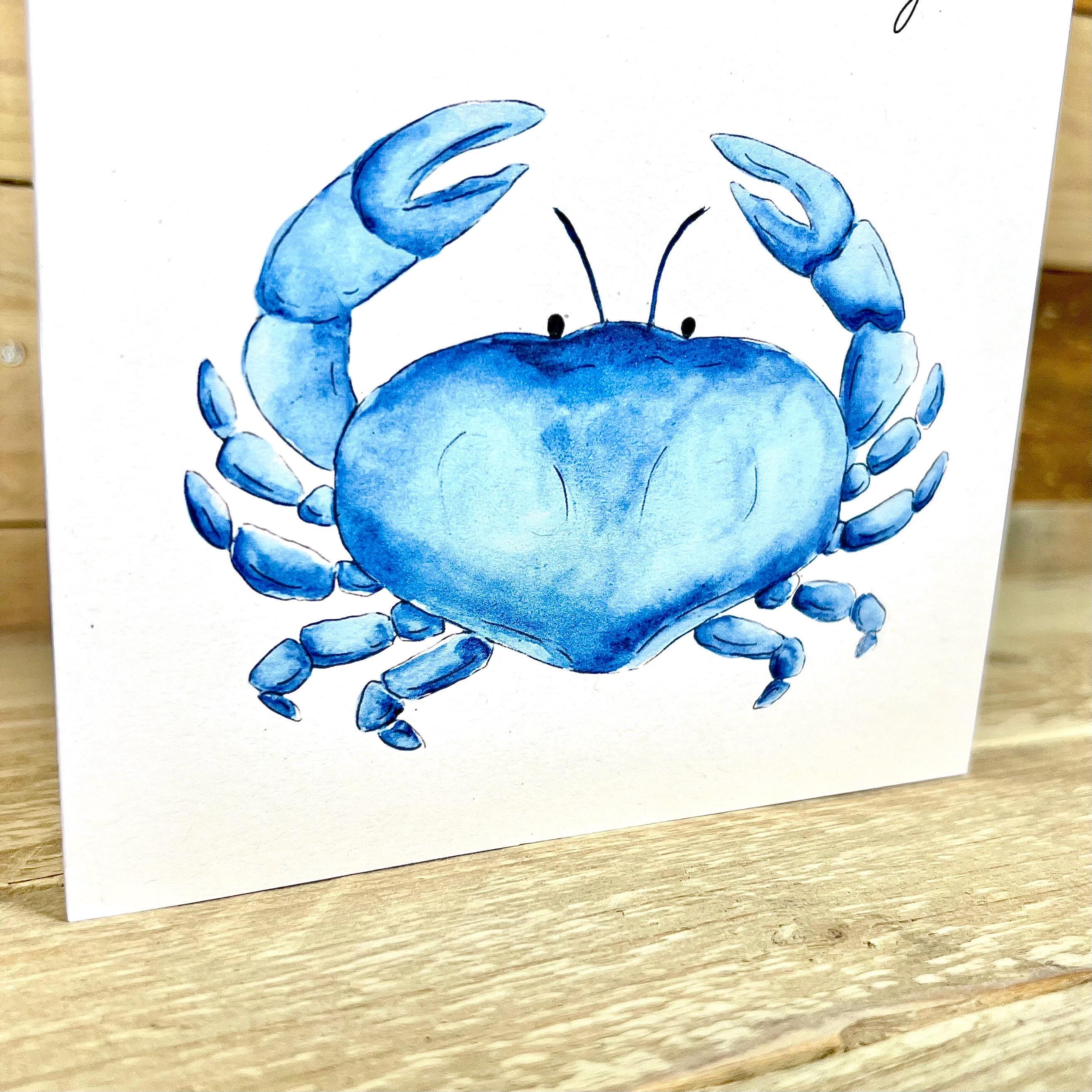 Personalised Crab Birthday Crab | Marine Birthday Card, Fishing ...