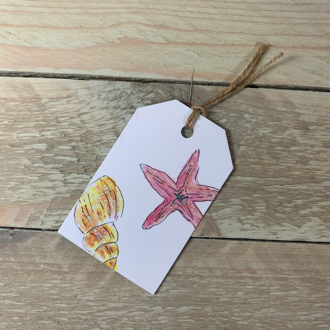 Seashells Gift Tag | Wedding Gift Tags, Birthday Gift Tags, Blank Gift ...