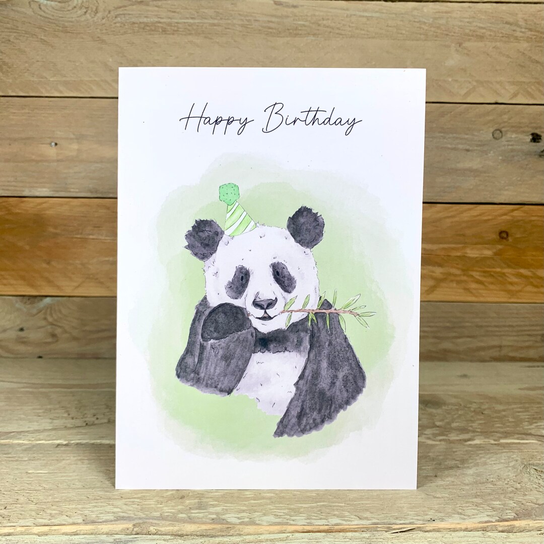 Personalised Panda Birthday Card | Illustrated Birthday, Friends ...