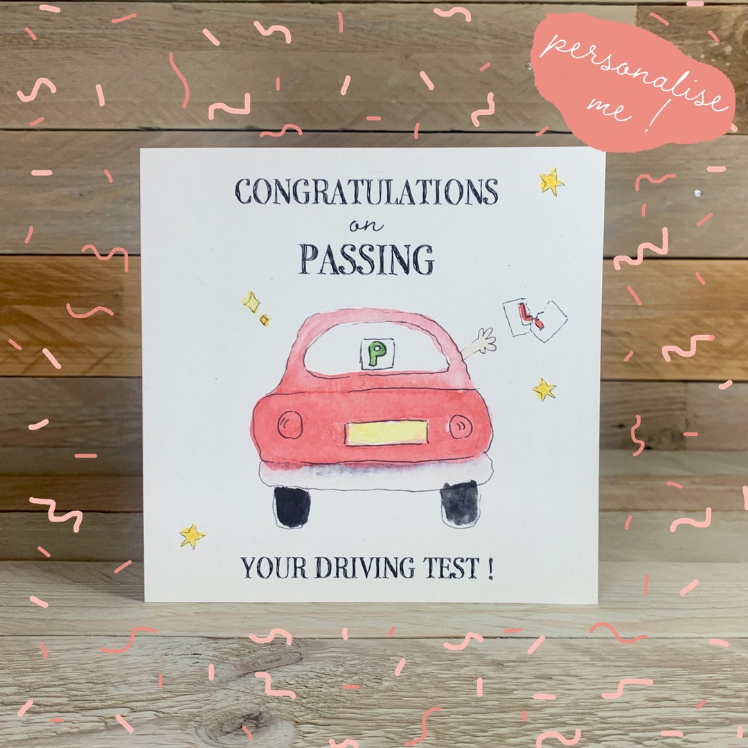 Driving Test Celebrations Card You Passed Card Driving - Etsy