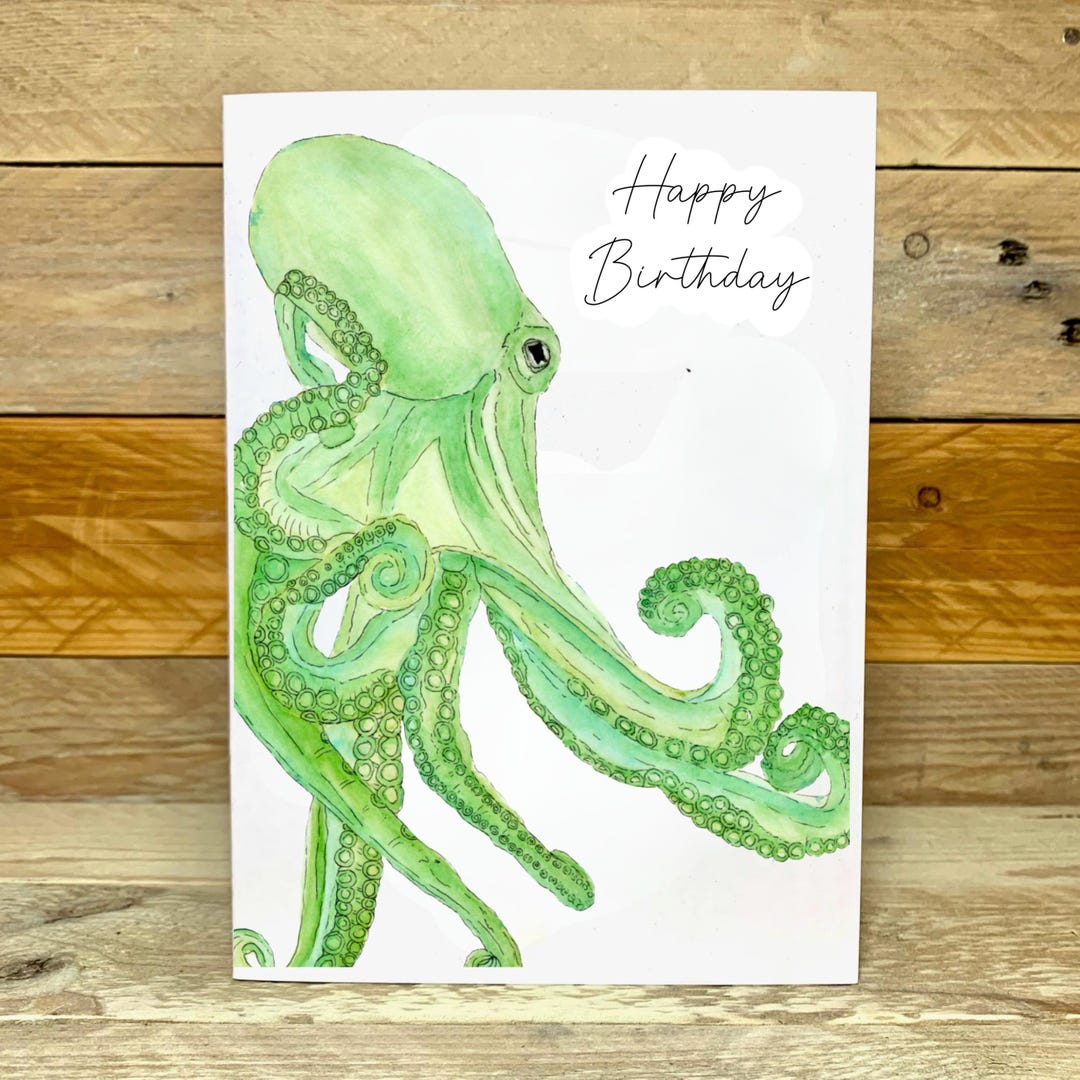 Personalised Octopus Birthday Card | Under the Sea Birthday Card, Fun ...