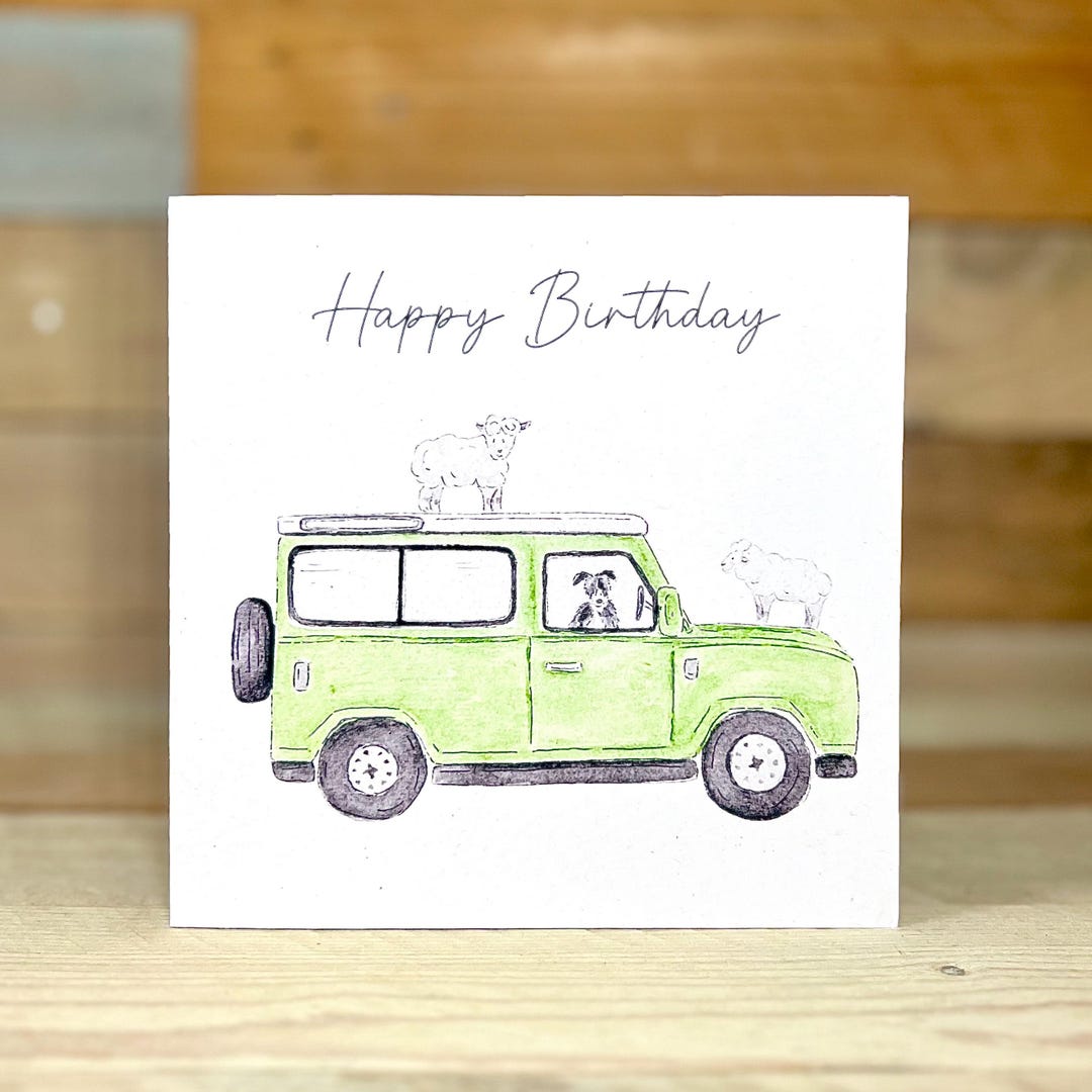 Defender Birthday Card Dad Birthday Card, Husband Birthday Card, Land ...