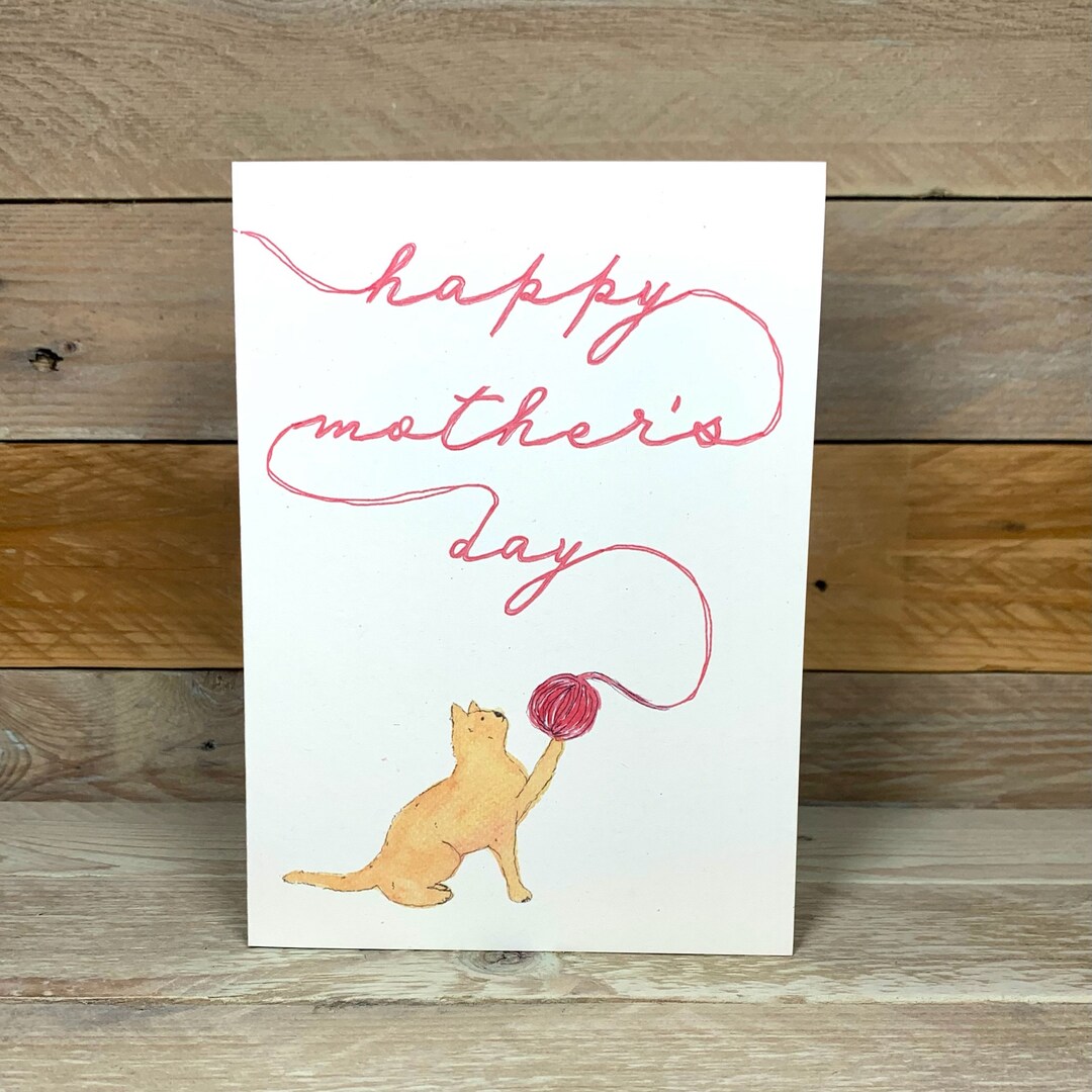 Cat Mother's Day Card Mother's Day Card From the Cat, Happy Mothers Day ...