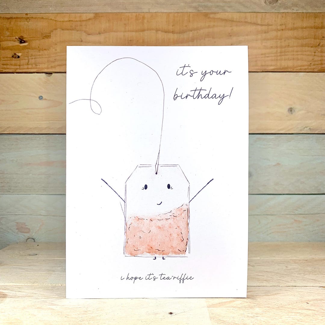 Personalised Tea Bag Birthday Card | Humorous Fun Cards, Friends ...
